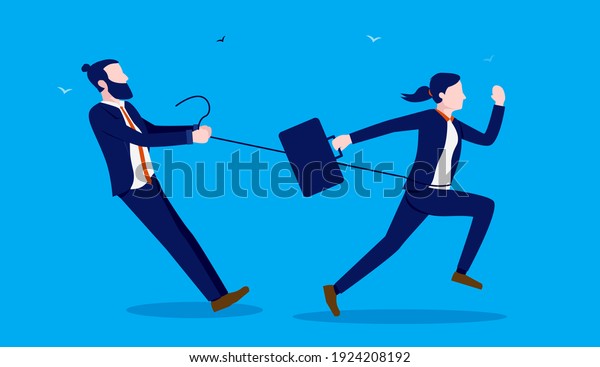 Woman Being Held Back By Man Stock Vector (Royalty Free) 1924208192 ...