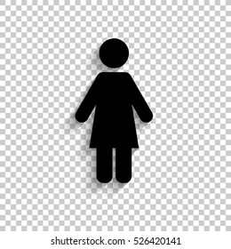 Woman Black Vector Icon Shadow Stock Vector (Royalty Free) 526420141 ...
