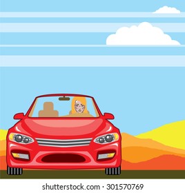 Woman Car Vector Stock Vector (Royalty Free) 301570769 | Shutterstock