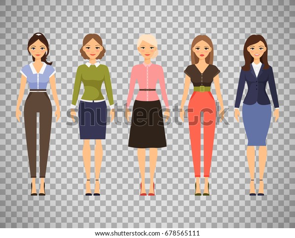 Woman Dresscode Vector Illustration Beautiful Women Stock Vector ...