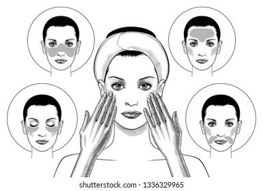 Woman Face Eye Patch Mask Face Stock Vector (Royalty Free) 1336329965 ...