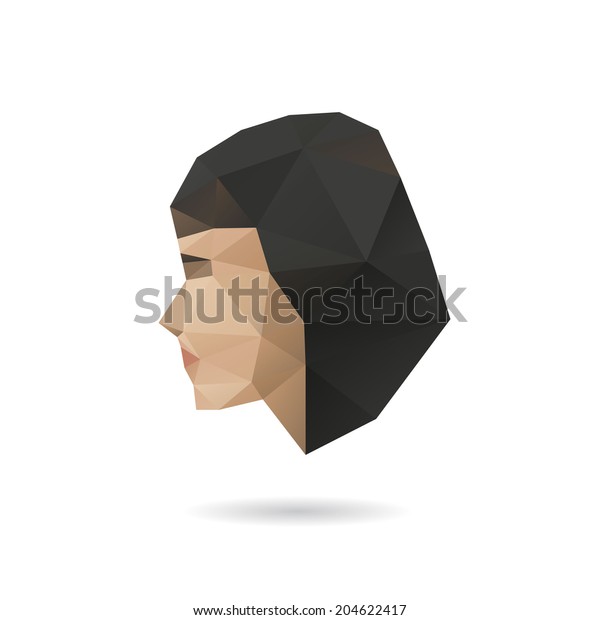 Woman Face Geometric Shape Design Silhouette Stock Vector (Royalty Free ...