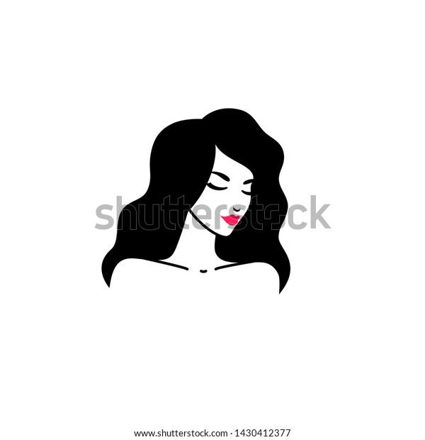 Diseño del logo de la cara: vector de stock (libre de regalías ...