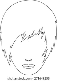 Woman Face Outline Vector Stock Vector (Royalty Free) 271649258 ...