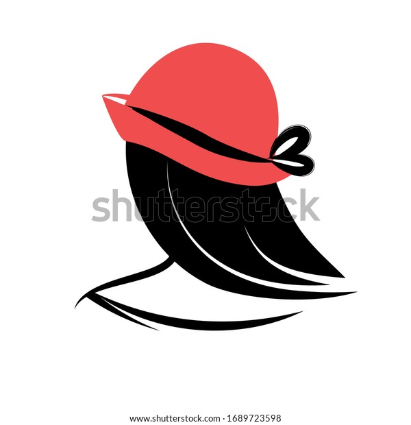Woman Hat Back View Vector Illustration Stock Vector (Royalty Free ...