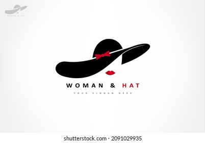Woman Hat Logo Vector Stock Vector (Royalty Free) 2091029935 | Shutterstock
