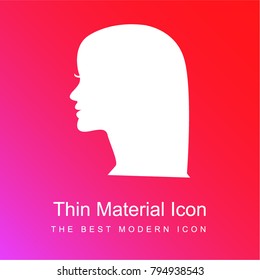 Woman Head Side View Red Pink: vector de stock (libre de regalías ...