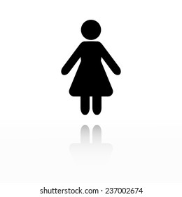 Woman Icon Shadow Stock Vector (Royalty Free) 237002674 | Shutterstock