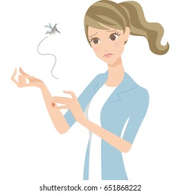 Woman Insect Bite Stock Vector (Royalty Free) 651868222 | Shutterstock