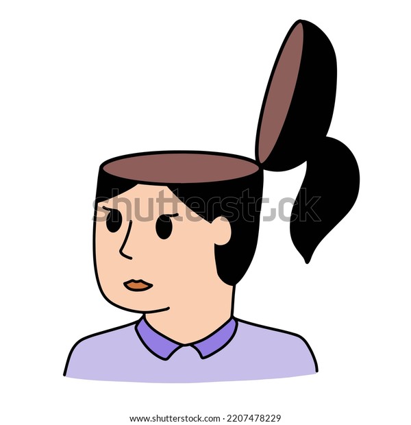 Woman Open Mind Empty Head Concept Stock Vector (Royalty Free ...