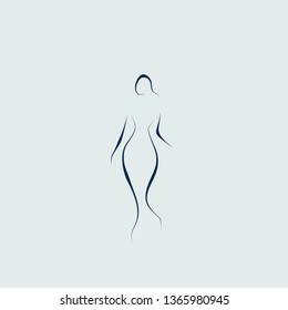 Woman Shape Icon Vector Stock Vector (Royalty Free) 1365980945 ...