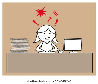18,929 Angry woman at computer Images, Stock Photos & Vectors ...
