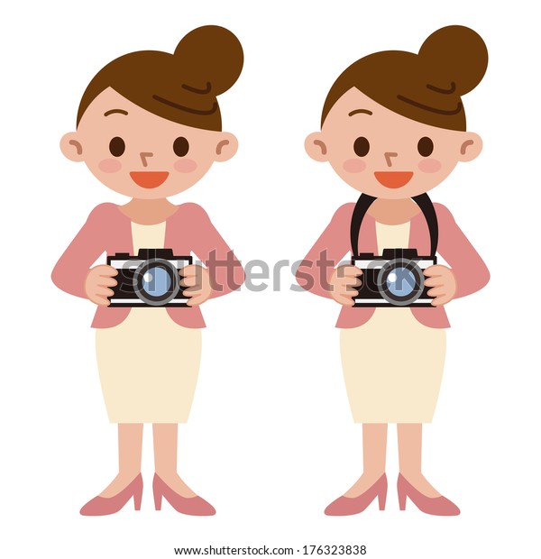 Woman Smiling Camera Stock Vector (Royalty Free) 176323838 | Shutterstock
