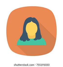 Woman Square Rounded Stock Vector (Royalty Free) 755191033 | Shutterstock