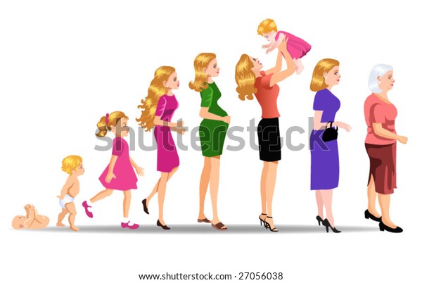 Woman Stages Development Stock Vector (Royalty Free) 27056038
