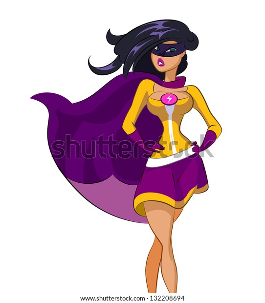 Woman Super Hero Vector Isolated Illustration Stock Vector (Royalty ...