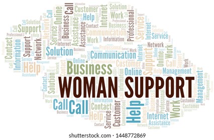 Woman Support Word Cloud Vector Made Stock Vector (Royalty Free ...