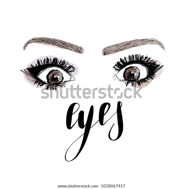 Woman Surprised Eyes Close Vector Isolated Stock Vector (Royalty Free ...