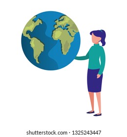Woman World Map Stock Vector (Royalty Free) 1325243447 | Shutterstock