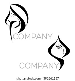 Womans Beautiful Face Logo Stock Vector (Royalty Free) 392861137 ...