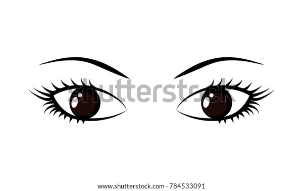 Womans Eyes Vector Illustration Stock Vector (Royalty Free) 784533091 ...