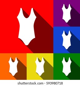 Womans Swimsuit Sign Vector Set Icons Stock Vector (Royalty Free) 593980718