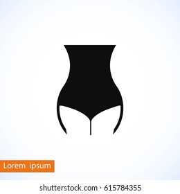 Womans Waist Icon Vector Flat Design Stock Vector (Royalty Free ...