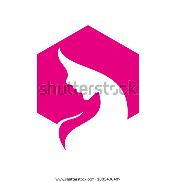 Women Beatiful Vector Logo Concept Illustration Stock Vector (Royalty ...