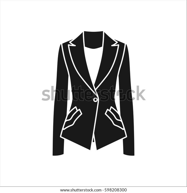 Women Blazer Jacket Symbol Simple Silhouette Stock Vector Royalty Free
