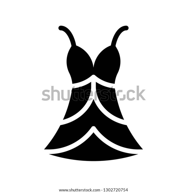 Women Dress Vector Illustration Solid Design Stock Vector (Royalty Free ...