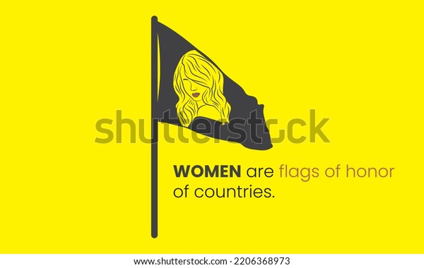 Women Flags Honor Countries Stock Vector (Royalty Free) 2206368973 ...