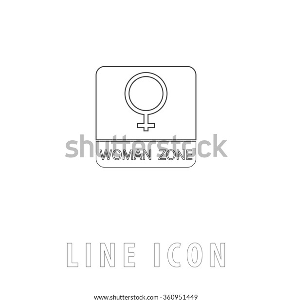 Women Gender Outline Simple Vector Icon Stock Vector (Royalty Free ...