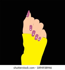 Women Hand Vector Created Illustrator Stock Vector (Royalty Free ...