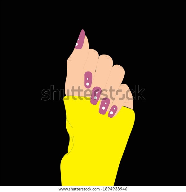Women Hand Vector Created Illustrator Stock Vector (Royalty Free ...