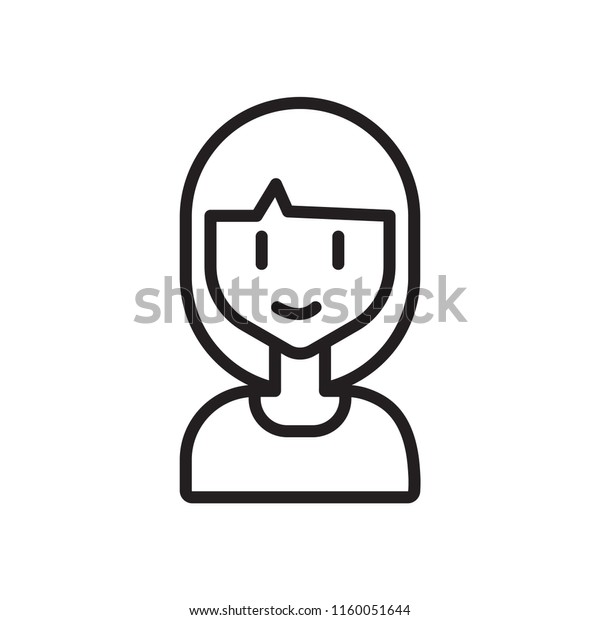 Women Icon Vector Isolated On White Stock Vector (Royalty Free) 1160051644