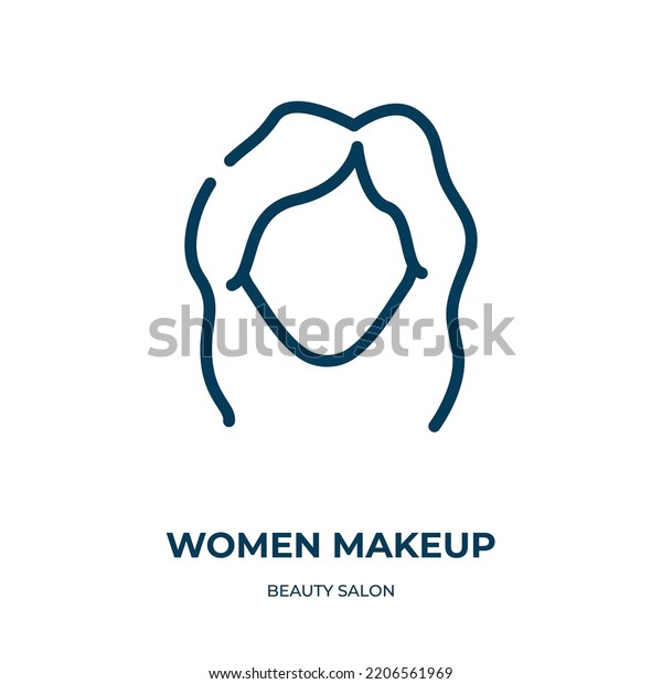 Women Makeup Icon Linear Vector Illustration Stock Vector (Royalty Free ...