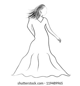 Women Model Sketch Vector Stock Vector (Royalty Free) 119489965 ...