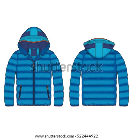 Women Outdoor Puffer Jacket Vector Template Stock Vector (Royalty Free ...