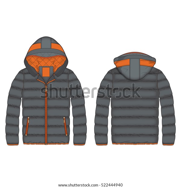 Women Outdoor Puffer Jacket Vector Template Stock Vector (Royalty Free ...