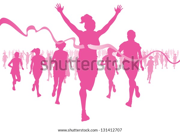 Women Running Stock Vector (Royalty Free) 131412707