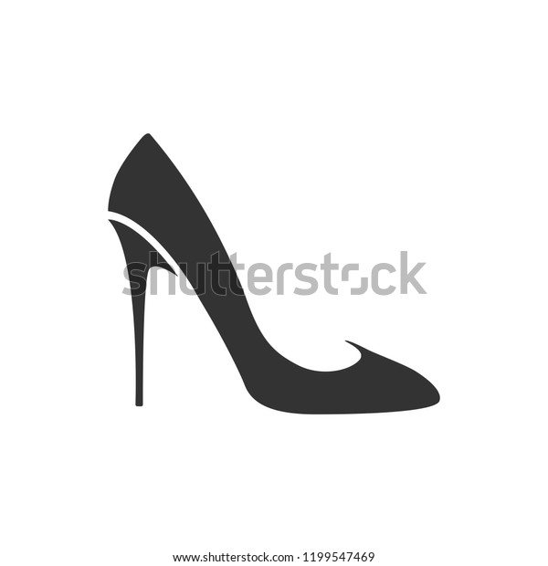 Women Shoe Vector Icon Black High: เวกเตอร์สต็อก (ปลอดค่าลิขสิทธิ์ ...