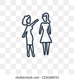 Women Talking Vector Outline Icon Isolated Stock Vector (Royalty Free ...