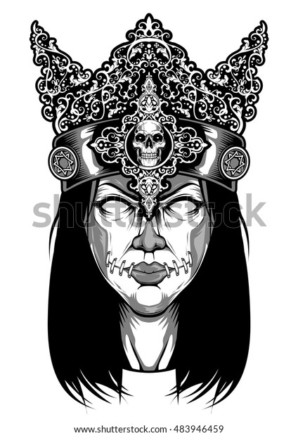 Women Vector Design Skull Stock Vector (Royalty Free) 483946459 ...