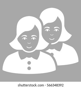 Women Vector Icon Flat White Symbol Stock Vector (Royalty Free ...