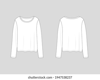 Womens Blouse Technical Drawing Details Stock Vector (Royalty Free ...