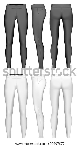 Womens Full Length Leggings Vector Illustration Stock Vector (Royalty ...