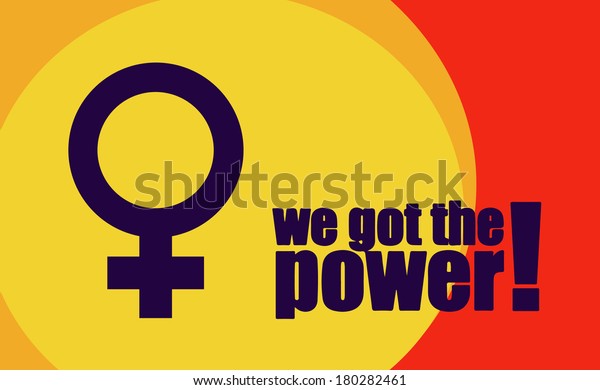 Womens Power Stock Vector (Royalty Free) 180282461