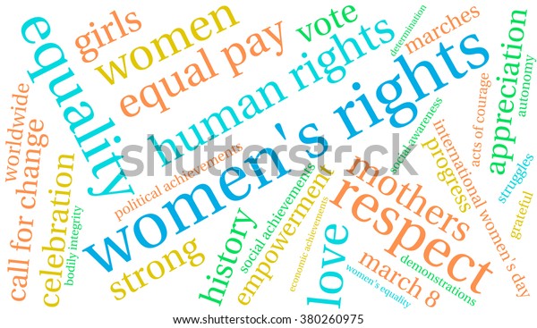 Womens Rights Word Cloud On White Stock Vector (Royalty Free) 380260975 ...