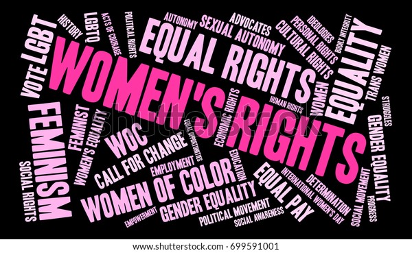 Womens Rights Word Cloud On Black Stock Vector (Royalty Free) 699591001 ...