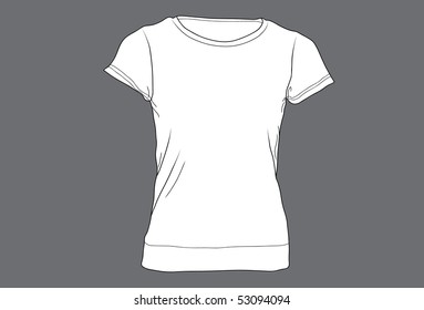 Womens Shirt Template Stock Vector (Royalty Free) 53094094 | Shutterstock